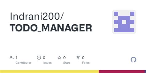 github indrani200 todo manager