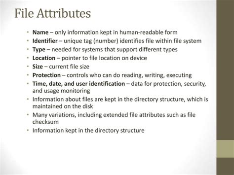 Operating System File System Interface Ppt Operating Systems