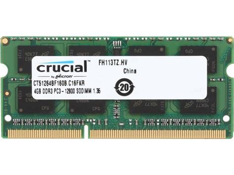 Crucial CT51264BF160B 4GB 204 pin SODIMM Memory : www.expertmanpc.com