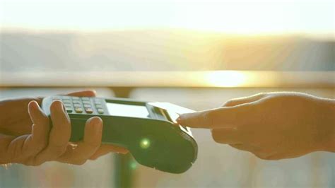 Nfc Credit Card Payment Woman Paying With Contactless Credit Card With Nfc Technology Banking