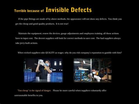 Invisible Defects For Bw Pipe Fittings Purchasers Ppt