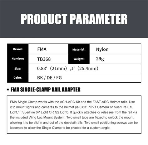 Fmasingle Clamp Rail Adapter 0 83 Inch Universal Laser Camera Flashlig