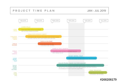 Colorful Gantt Chart Layout Stock Template Artofit