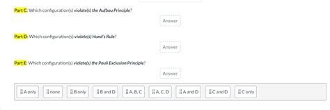 Solved Consider Electron Configurations A D Part A Which Chegg