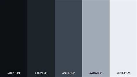 The 20 Best Black Gray Color Palettes Hex Codes