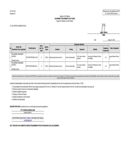 Fillable Online CS Form No 9 Revised 2018 Electronic Copy To Be Fax Email Print PdfFiller