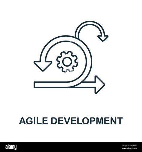 Agile Development Line Icon Monochrome Simple Agile Development Outline Icon For Templates Web