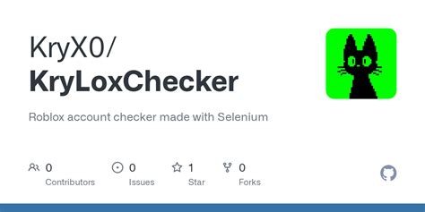 Github Kryx0 Kryloxchecker Roblox Account Checker Made With Selenium