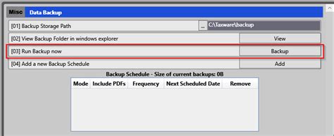 Tech Tips Backup Scheduler Taxware Systems