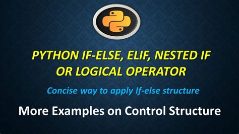 If Else Elif And Nested If Conditions In Python17 Youtube