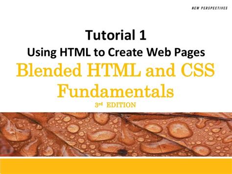 using html to create web pages