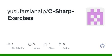 Github Yusufarslanalpc Sharp Exercises