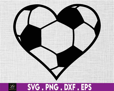 Soccer Ball Heart Svg Soccer Ball Svg Soccer Ball Clipart Soccer