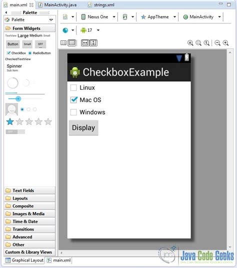 Android Checkbox Example