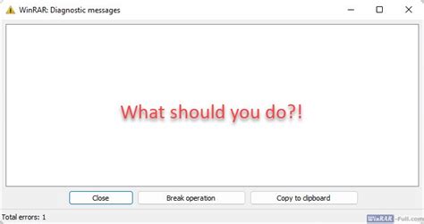 Winrar Error Unexpected End Of Archive