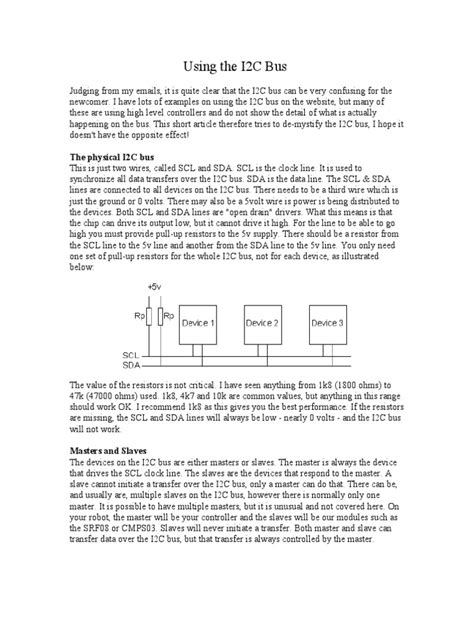 Demystifying The I2c Bus A Comprehensive Guide To Understanding The
