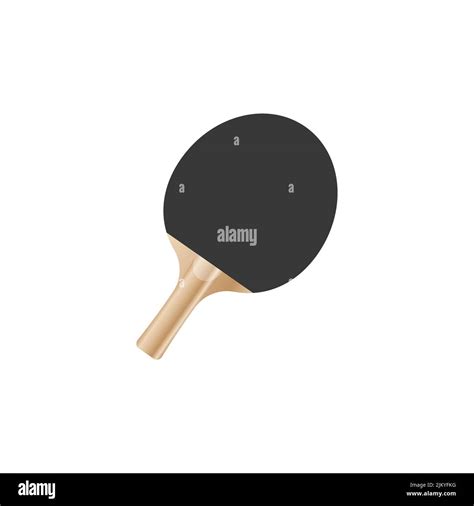 Table Tennis Racket Vector Icon Ping Pong Racket Isolated On White Background Stock Vector