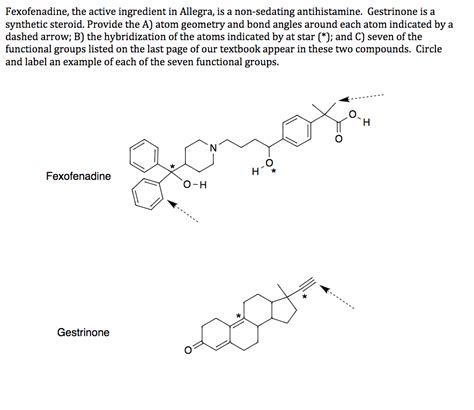 Solved Fexofenadine The Active Ingredient In Allegra Is A