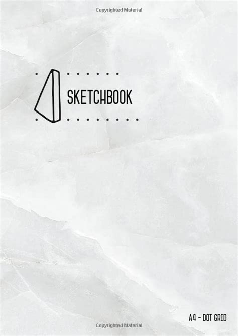 Dot Grid Sketchbook A4 Sketch Book Marble White For Drawing And Doodling Smart Design Dotted