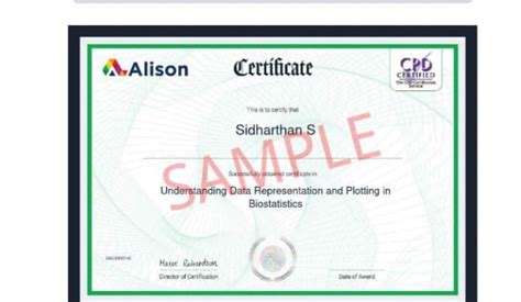 Sidharthan S S On Linkedin Certification For Data Representation And Plotting In Biostatistics
