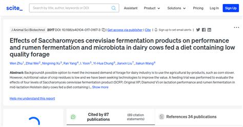 Effects Of Saccharomyces Cerevisiae Fermentation Products On Performance And Rumen Fermentation