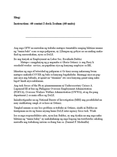 Copy Reading And Headline Writing Exercises