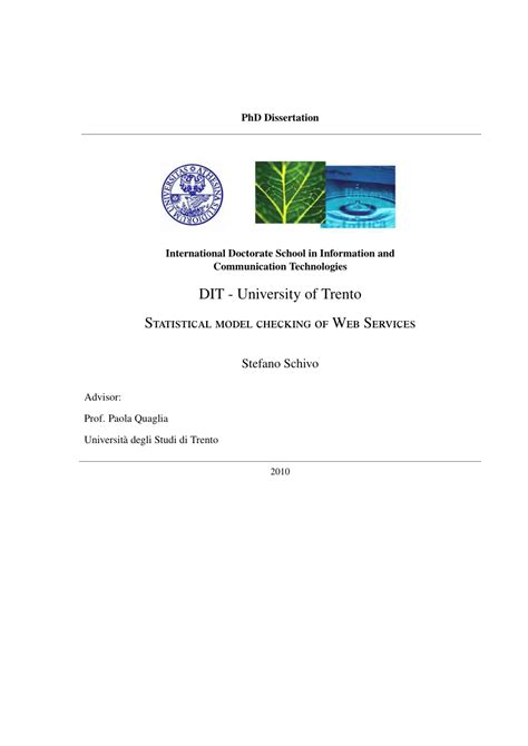 Pdf Statistical Model Checking Of Web Services