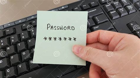 Passwords Written On Papers Password Protection Concept Stock Image