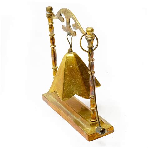 Mid Century Hanging Brass Bell And Mallet Chairish