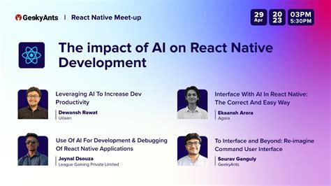 React Native Meet Up Geekyants April 2023 Youtube
