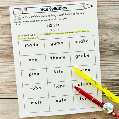 Syllable Types VCe Phonics Activities For Orton Gillingham Lessons The Literacy Nest