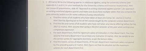 Solved Marks Write The Following Queries In Chegg Com