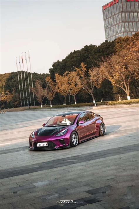 Robot Tesla Model 3 Hacker Widebody Full Body Kit Mod Central