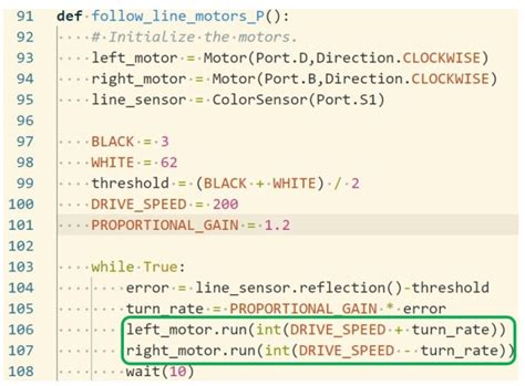 Lego Mindstorms Ev3 Pid Line Follower Code By Using Micropython 20 The Coding Fun