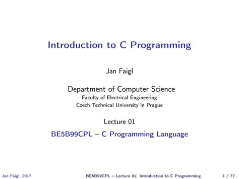 C Program Handouts Pdf