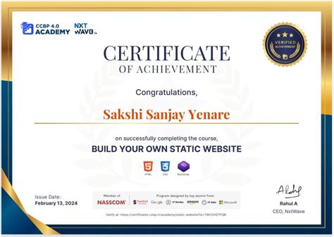 Webdevelopment Html Css Bootstrap Learningjourney Achievement Sakshi Yenare