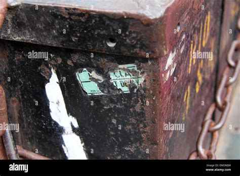 Rusted Box With Chain Stock Photo Alamy