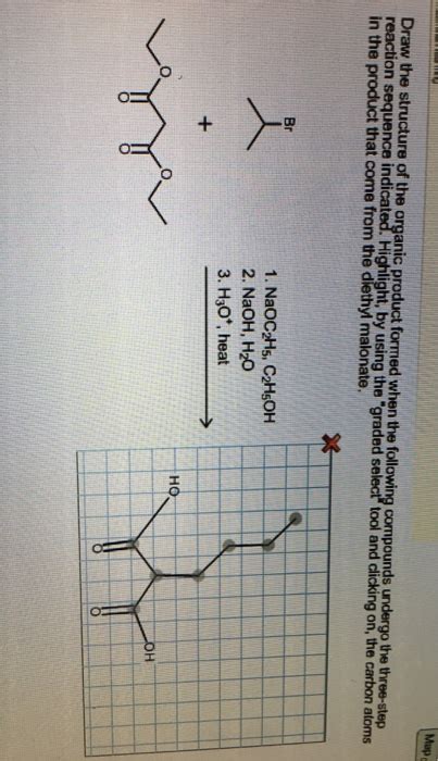 Solved Draw The Structure Of The Organic Product Formed When