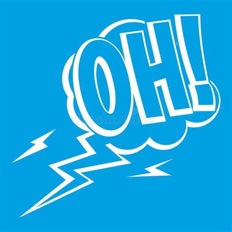 Oh Blanco Del Icono De La Burbuja Del Discurso Ilustración del Vector