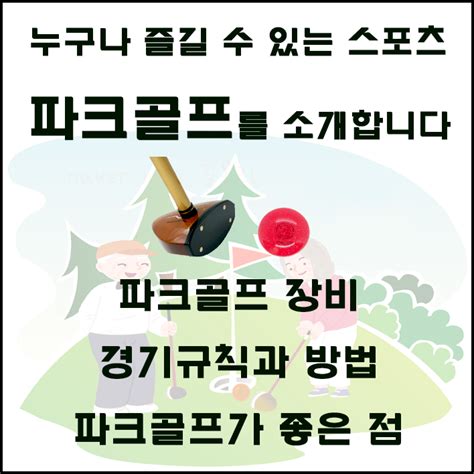 파크골프 소개 경기장 장비 경기방법 파크골프가 좋은 점 네이버 블로그