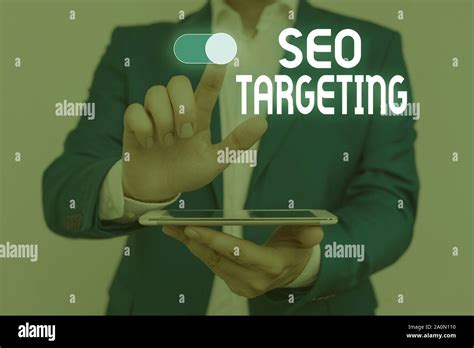 Word Writing Text Seo Targeting Business Photo Showcasing Specific Keywords For Location