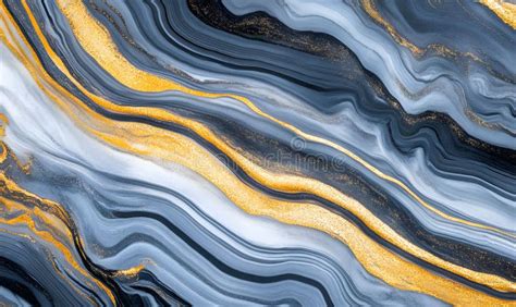Abstract Design Featuring Fluid Textures And Swirling Patterns In Shades Of Black Gray And