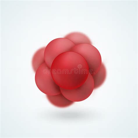 Abstract Molecular Structure Group Of Atoms Forming Molecule Stock