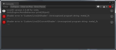 Shader Errors In The Version Live2dsdkunity20081en — 旧live2d