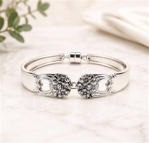 Vintage Eternally Yours Spoon Bracelet Artisan Crafted Silverware
