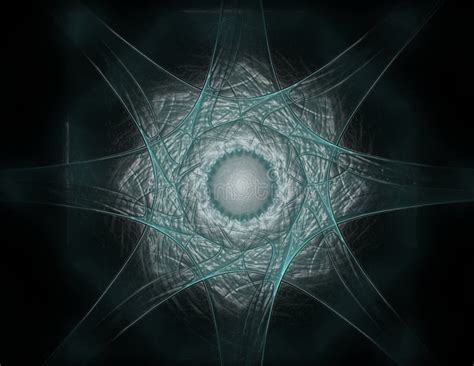 Particles Of Abstract Fractal Forms On The Subject Of Nuclear Physics Science And Graphic Design