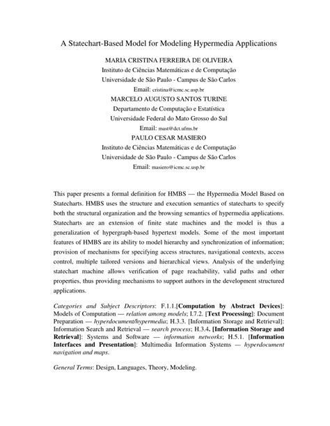 pdf a statechart based model for modeling hypermedia applications