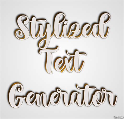 Stylized Text Generator Text Effect and Logo Design Font