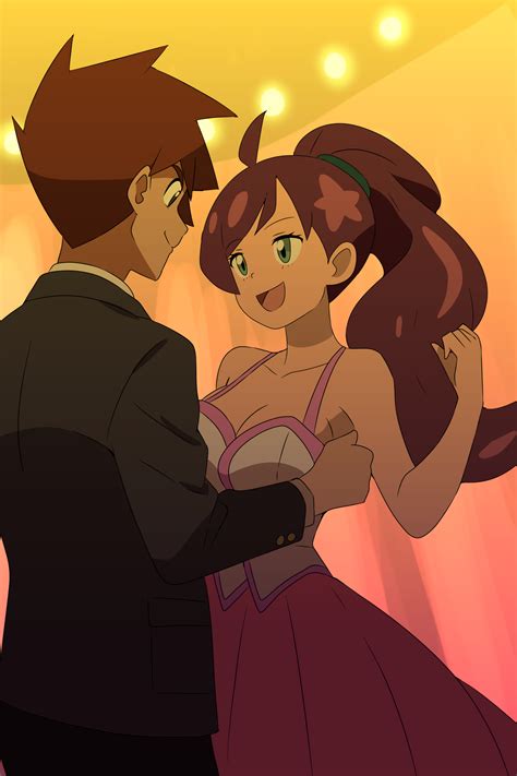 gary oak and chloe cerise dancing together by aokushan on deviantart