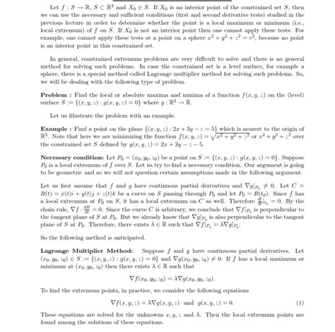 Lagrange Multiplier Pdf Maxima And Minima Theoretical Physics